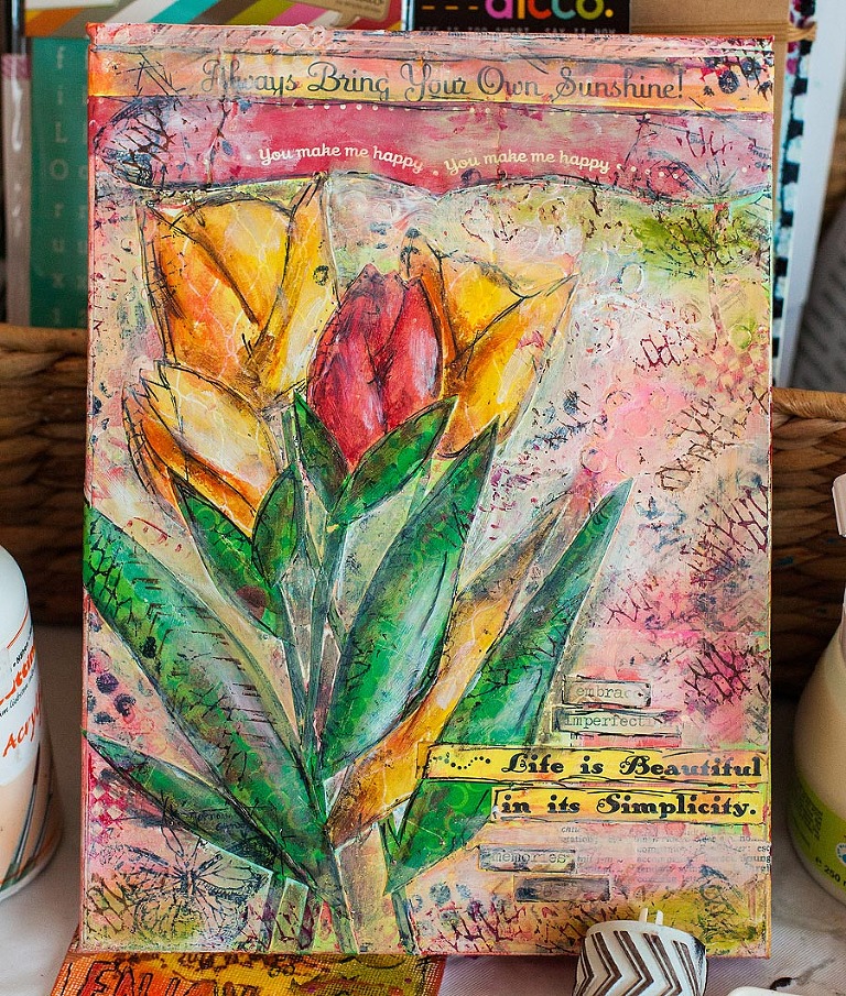 Spring is in the Air . . . Artjournal Page & Mixed Media Canvas ...