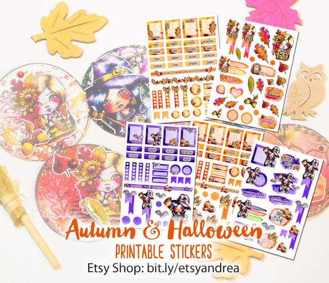 Autumn & Halloween Artist Trading Coins » Cre8tive Cre8tions by Andrea ...